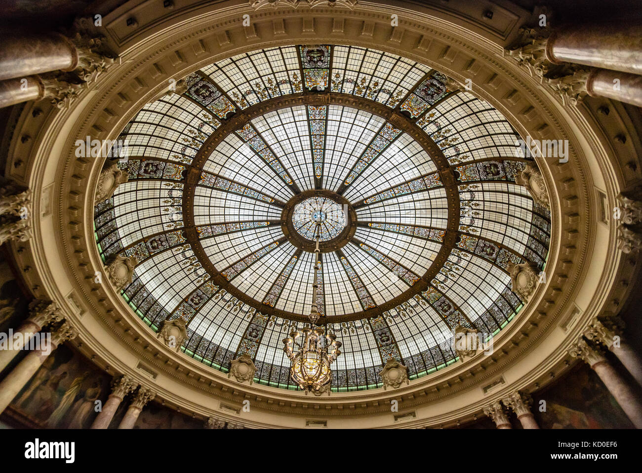 Glass dome in hall of classic office building Stock Photo - Alamy
