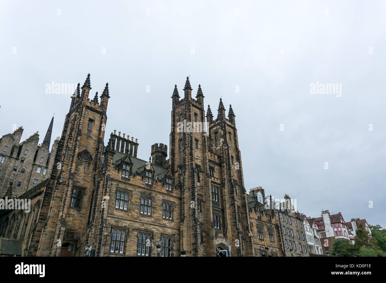 The assembly hall of the New College in Edinburgh, Scotland Stock Photo ...