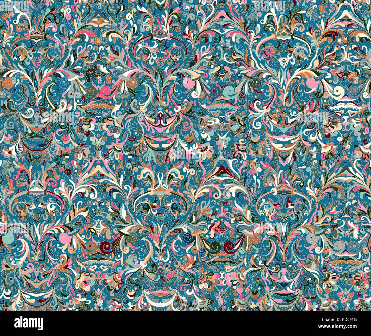 Seamless background of beige, pink and blue color in the style of ...