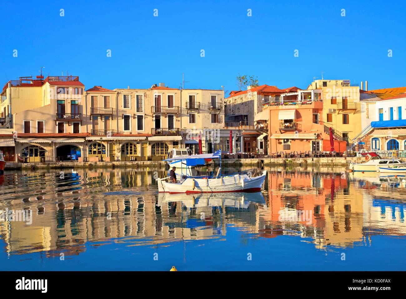 The Harbour at Rethymno, Rethymno, Crete, Greek Islands, Greece, Europe ...
