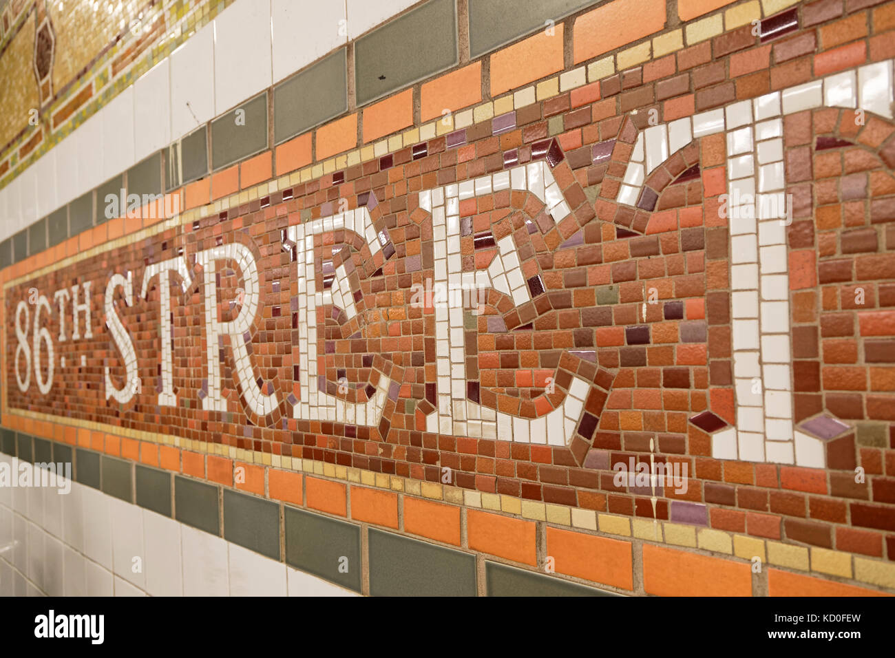 NEW YORK CITY, USA, September 14, 2017 : Sign on tiles of the New York ...