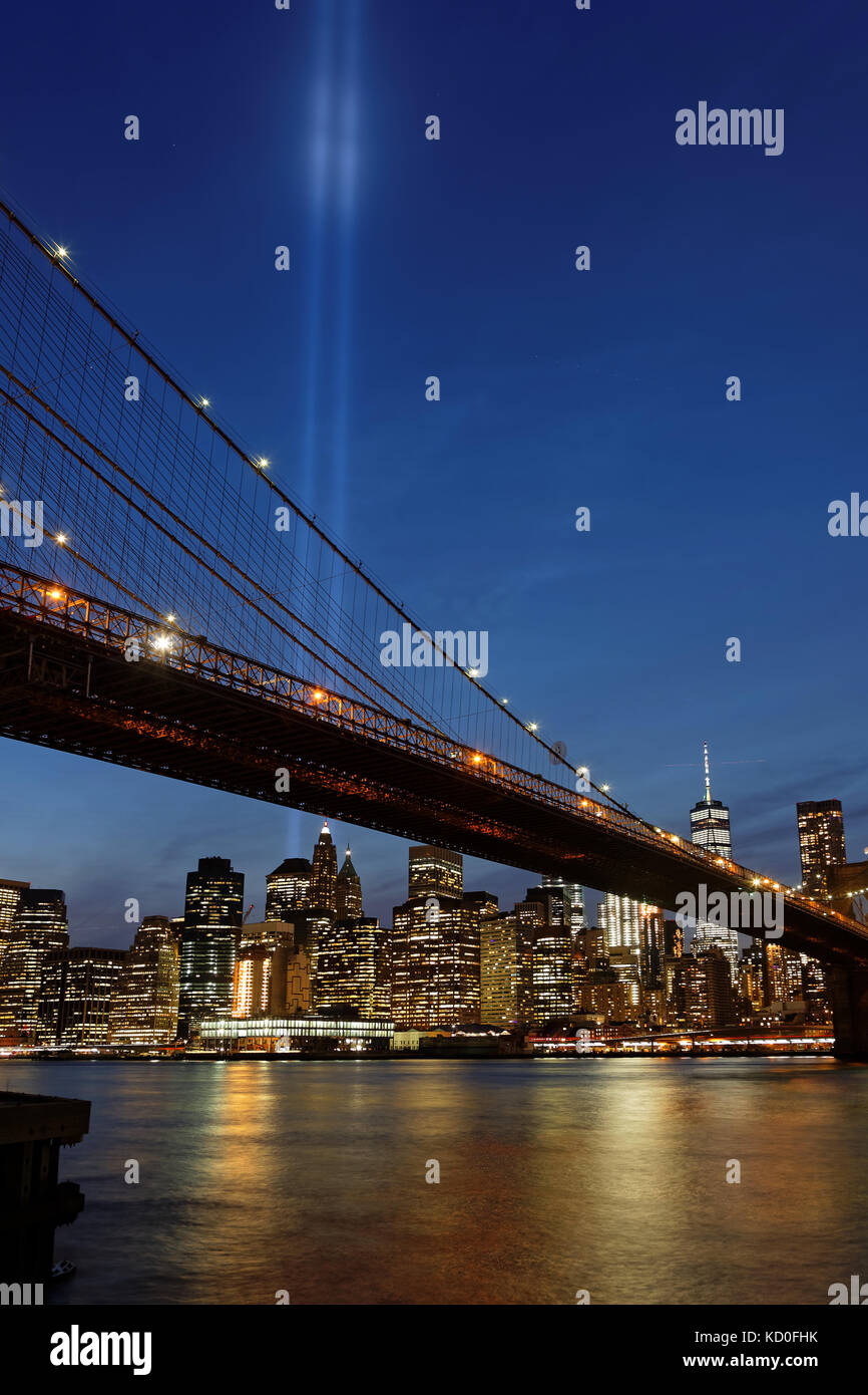 Twin towers new york night hi-res stock photography and images - Alamy