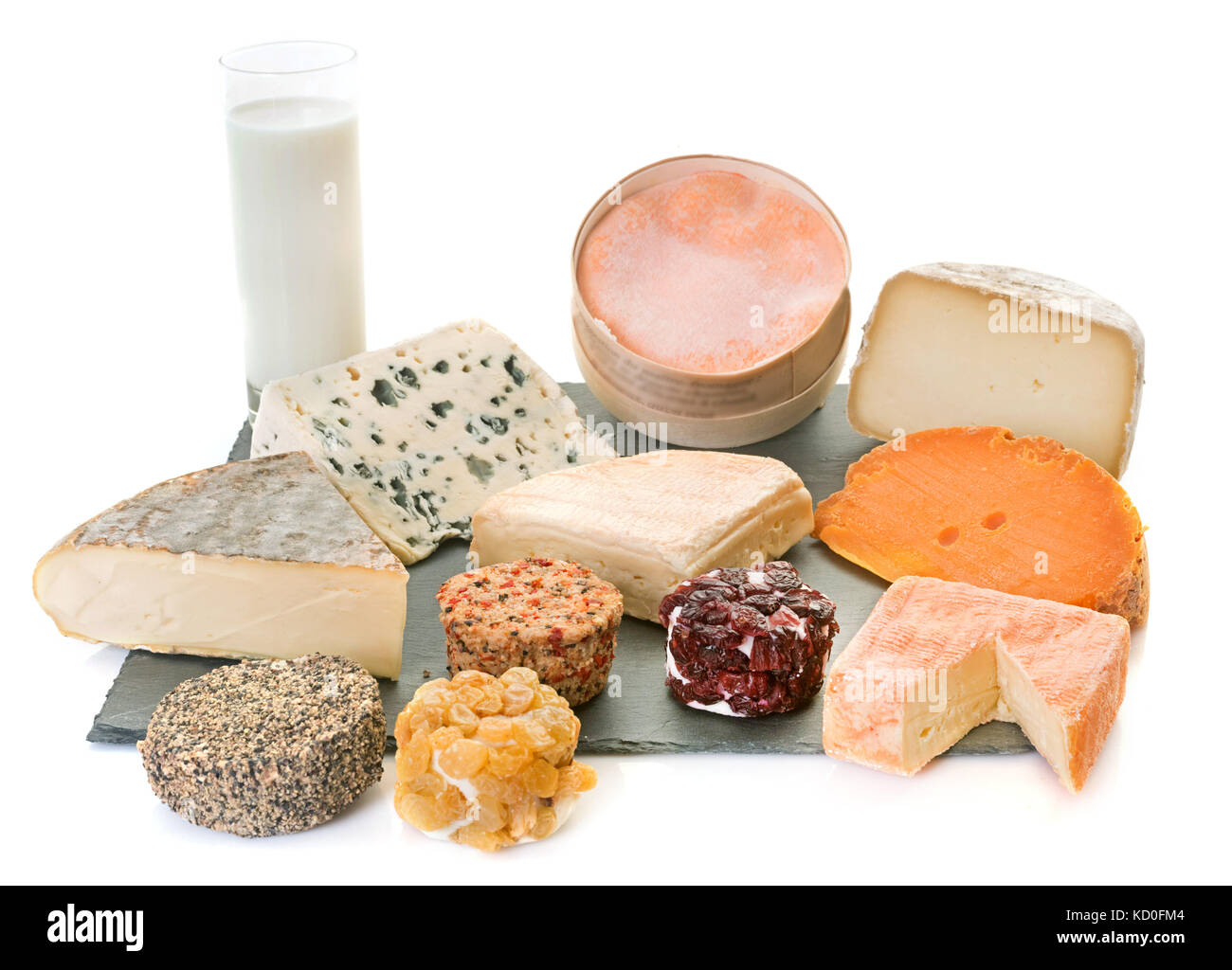 group of cheese in front of white background Stock Photo - Alamy