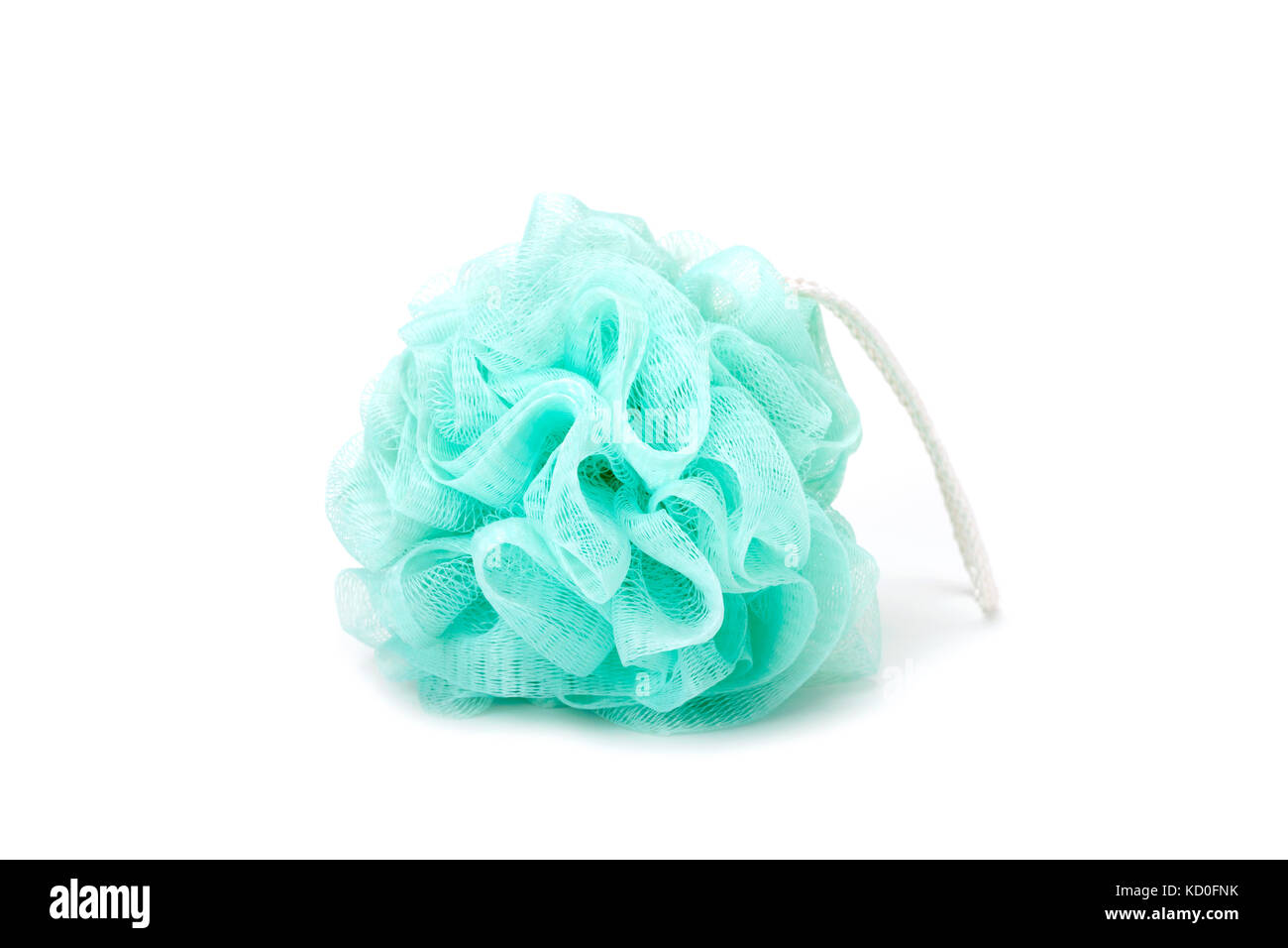 green plastic bath sponge isolated on white background Stock Photo - Alamy