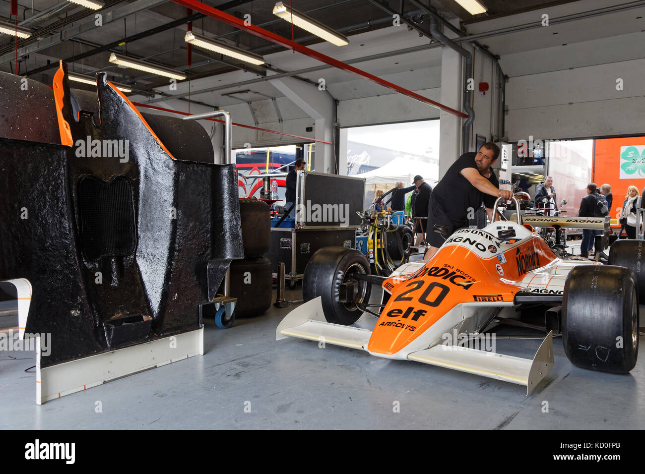 MAGNY-COURS, FRANCE, June 30, 2017 : Arrows F1 in pits. The First ...