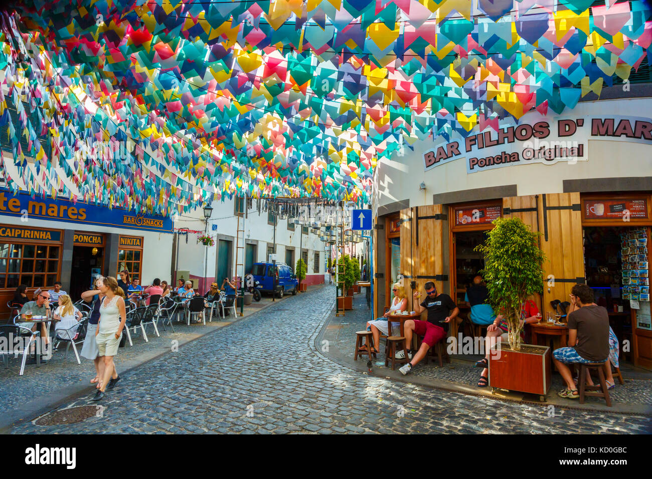 Atmosphere in a village square Stock Photo - Alamy