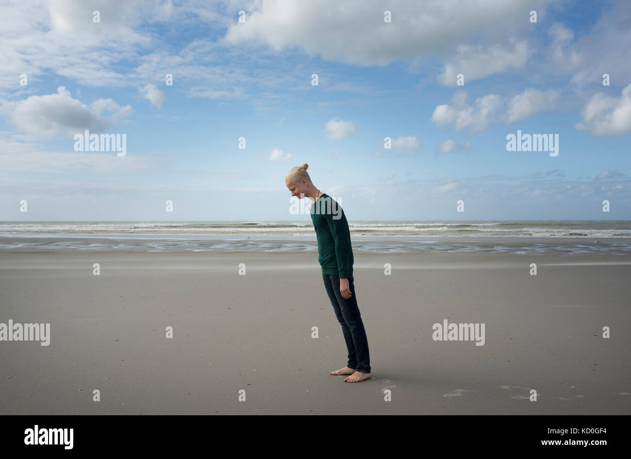 Leaning into the wind hi-res stock photography and images - Alamy