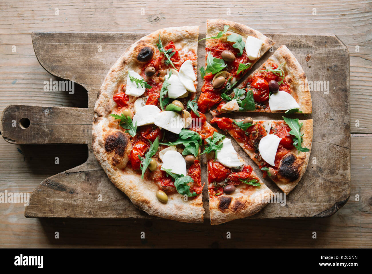 Cheese pizza overhead hi-res stock photography and images - Alamy