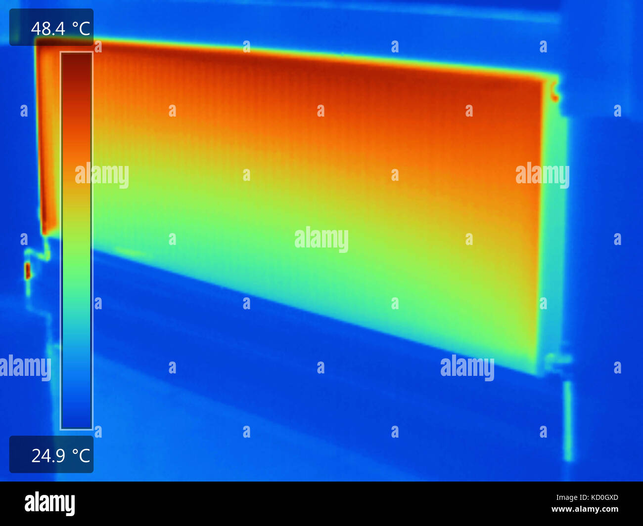 Thermal image of radiator Stock Photo - Alamy