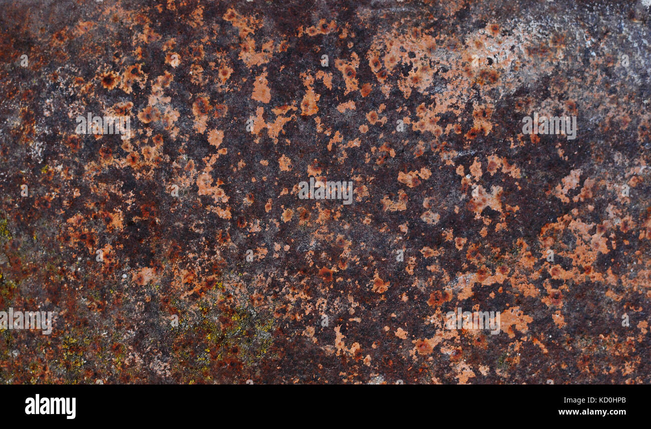 Texture of an old rusted metal iron sheet. Detailed rust texture ...