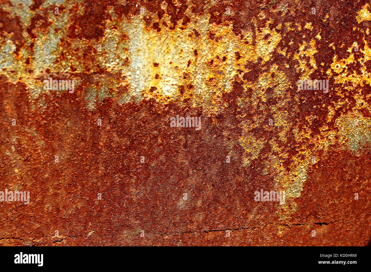 Texture of an old rusted metal iron sheet. Detailed rust texture ...