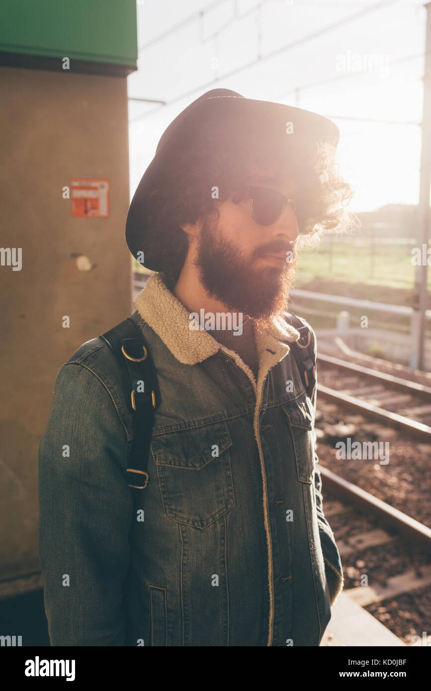 Man standing on train hi-res stock photography and images - Alamy