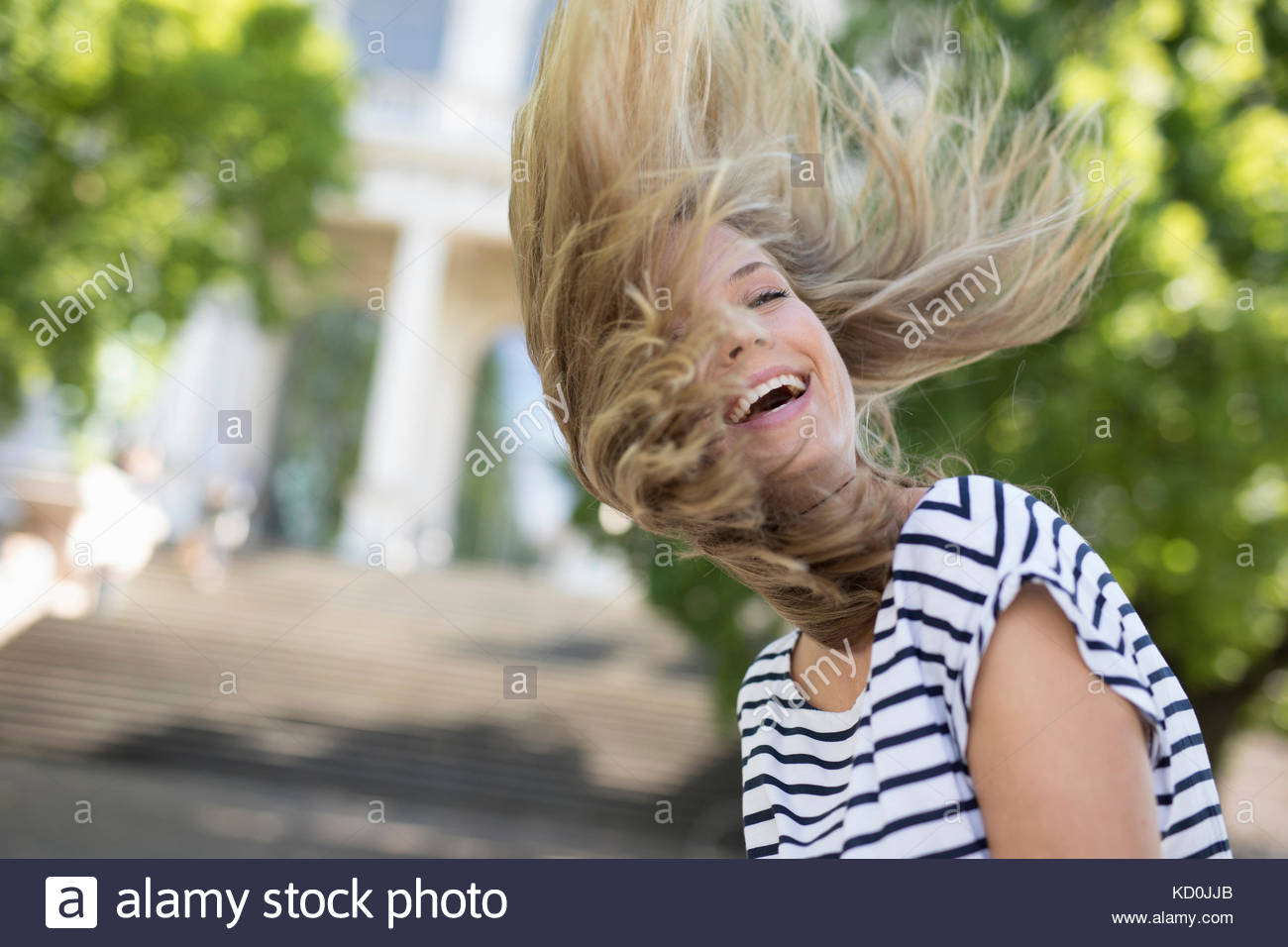 Throwing Hair Back High Resolution Stock Photography and Images - Alamy