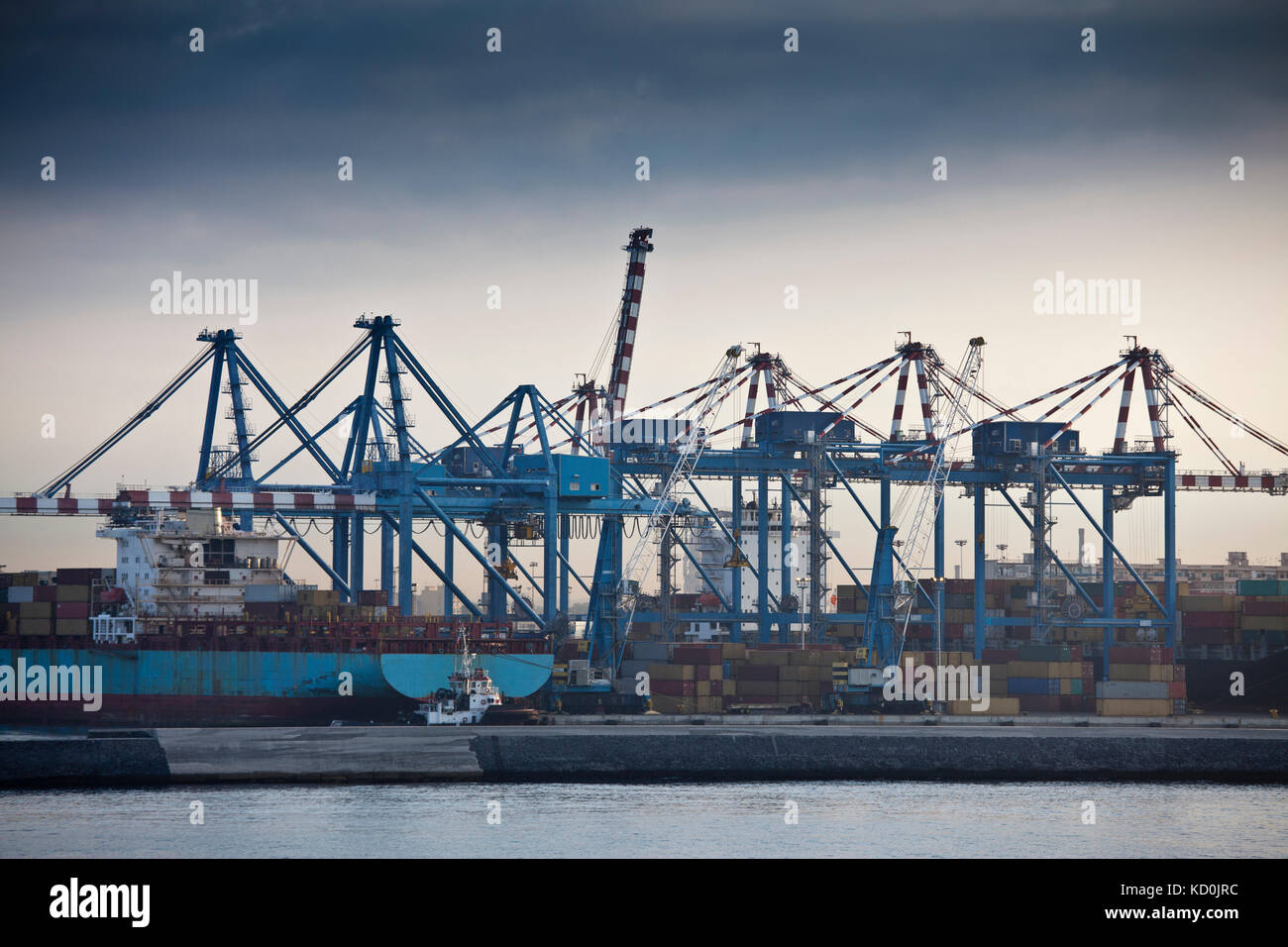 Container terminal, Naples, Italy Stock Photo - Alamy