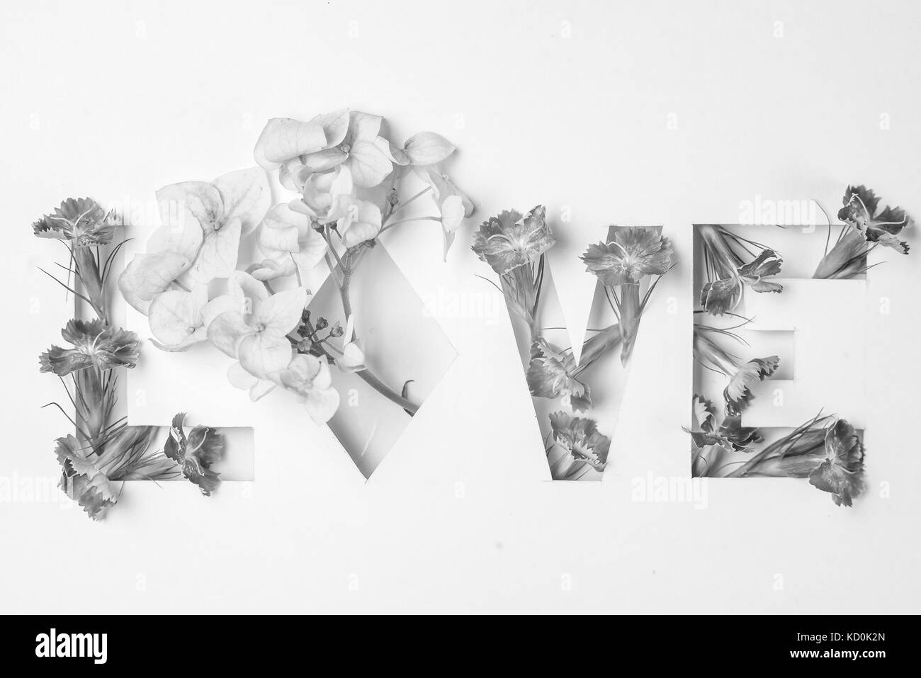 Love word in pink Black and White Stock Photos & Images - Alamy