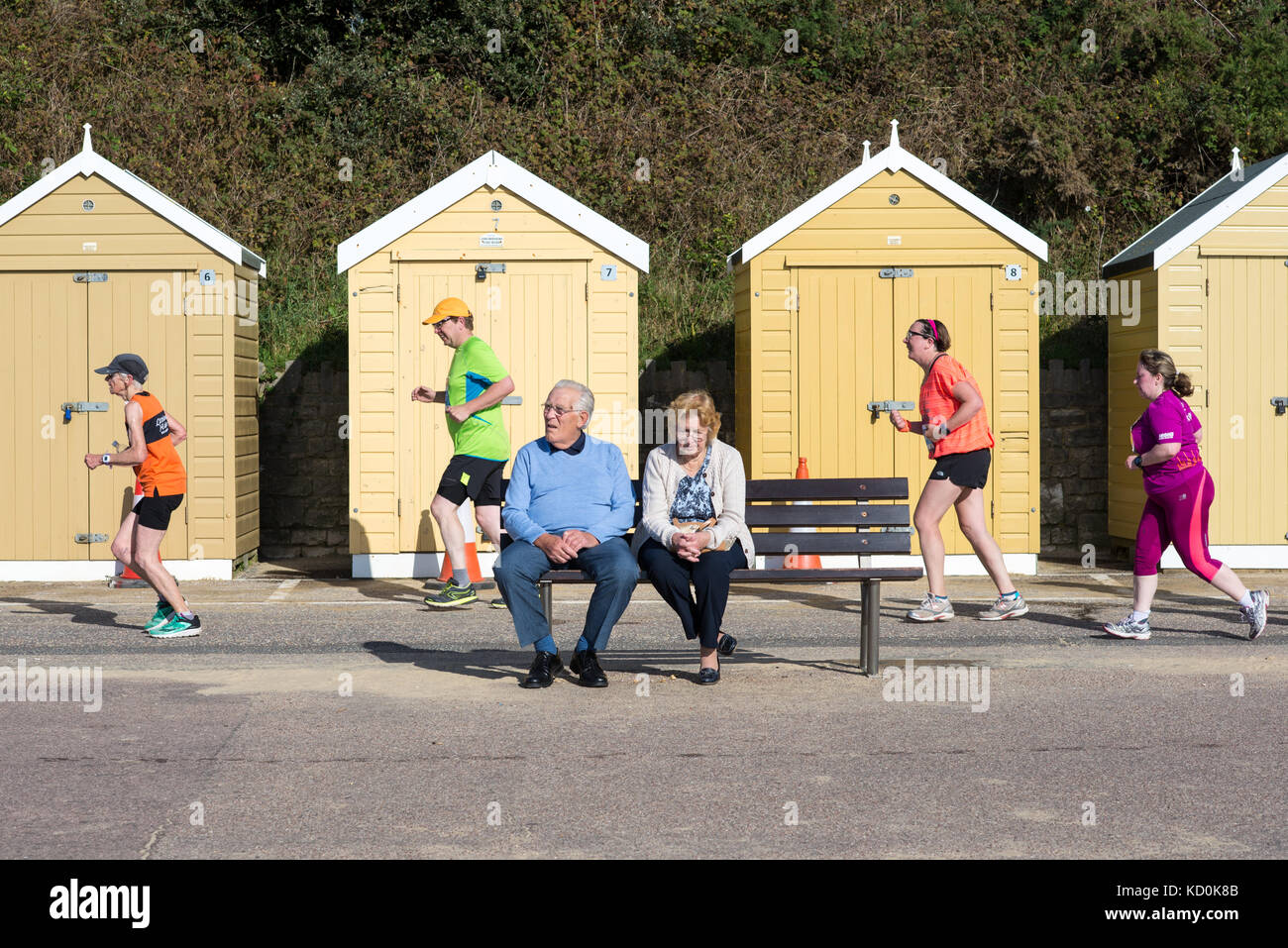 Bournemouth, Dorset, UK, 8th October 2017. Runners competing in the ...