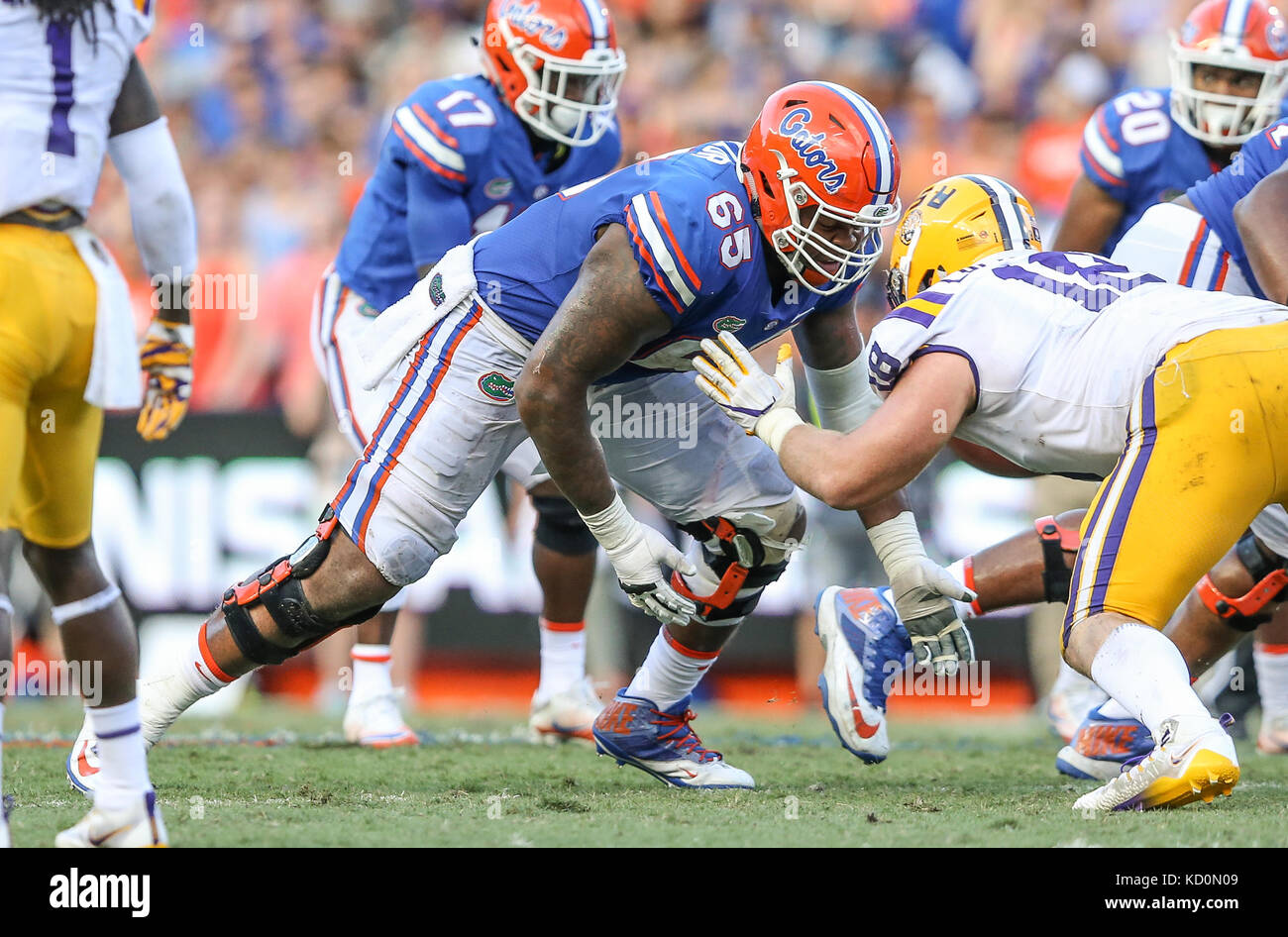 Florida, USA. 7th Oct, 2017. Florida Gators offensive lineman Jawaan ...