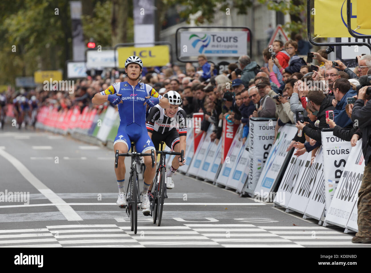 Tours, France. 08th Oct 2017. Matteo Trentin wins the 111th Edition of ...