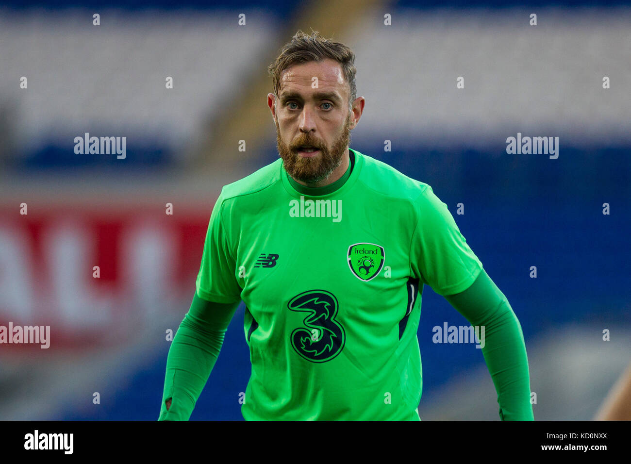 Cardiff, Wales, UK, October 8th 2017. Daryl Murphy during Republic of ...