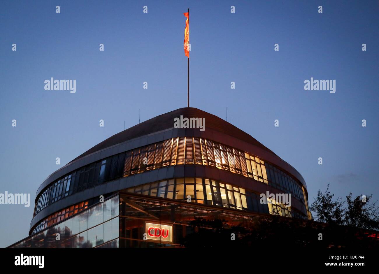 Light in the fifth and sixth floor of the CDU headquarter in the Konrad ...