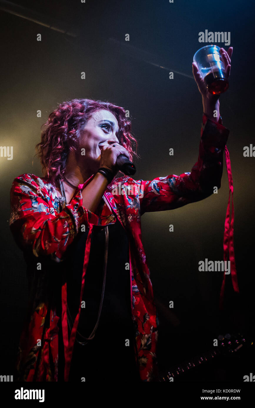 Milan, Italy. 6th October 2017. Rock singer Alteria perform at Legend ...