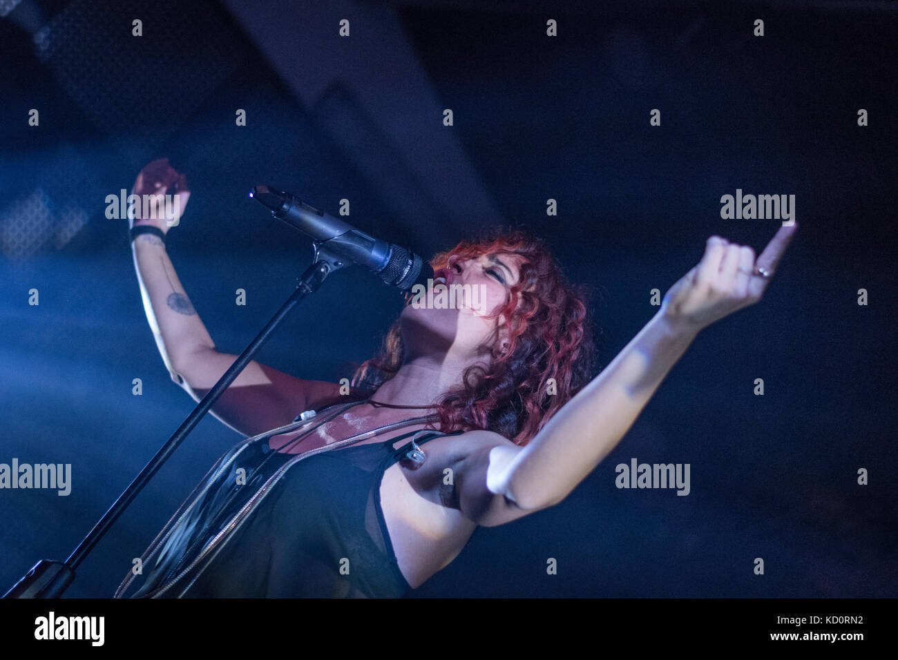 Milan, Italy. 6th October 2017. Rock singer Alteria perform at Legend ...