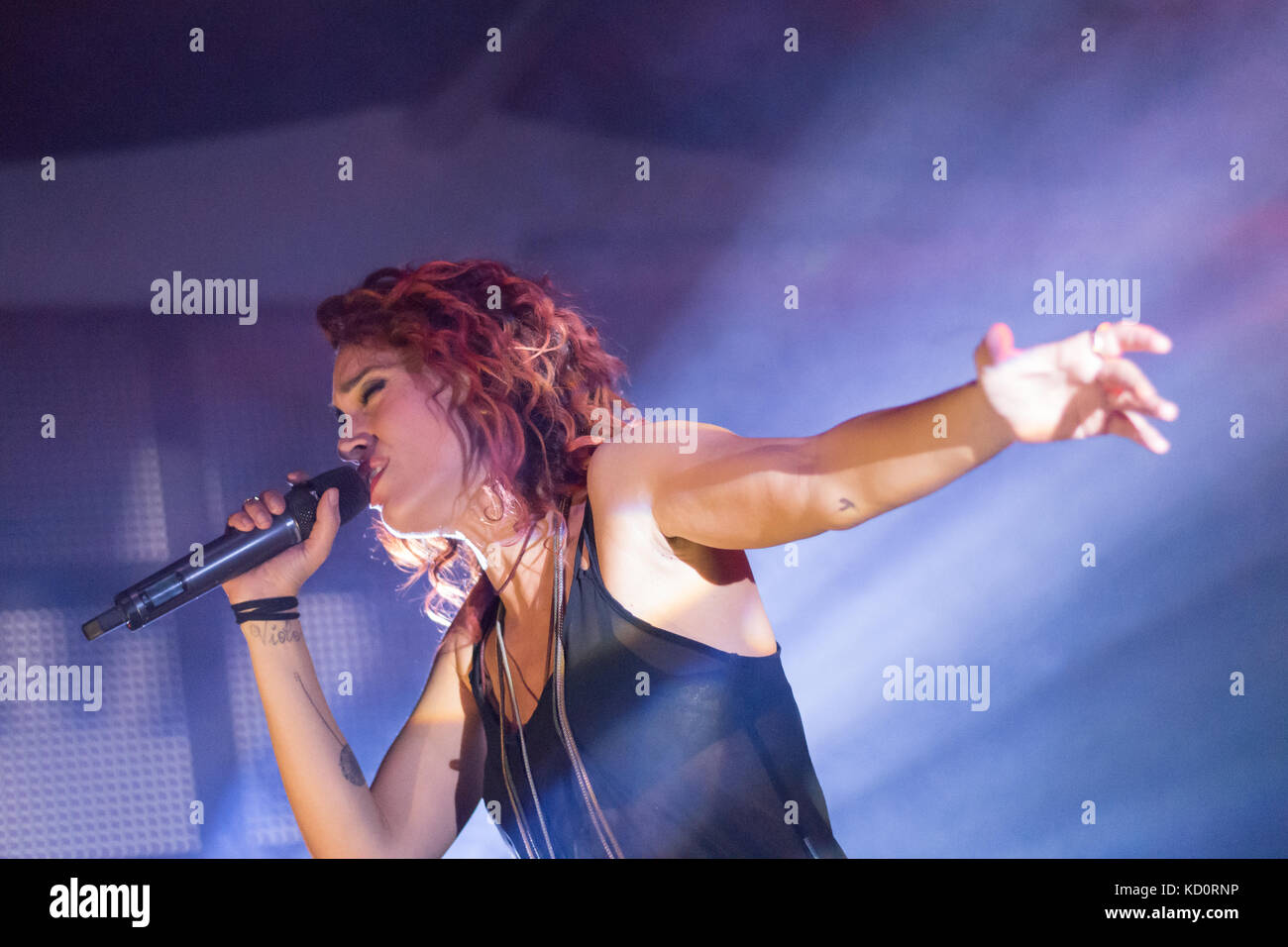 Milan, Italy. 6th October 2017. Rock singer Alteria perform at Legend ...