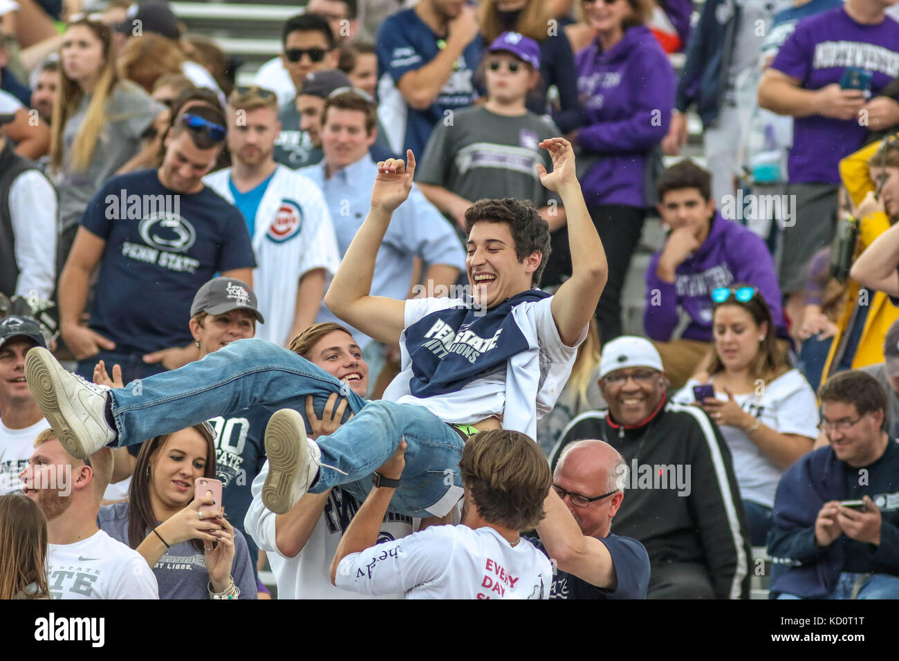 Saturday October 7th - A Penn State fan crowd surfs during NCAA ...