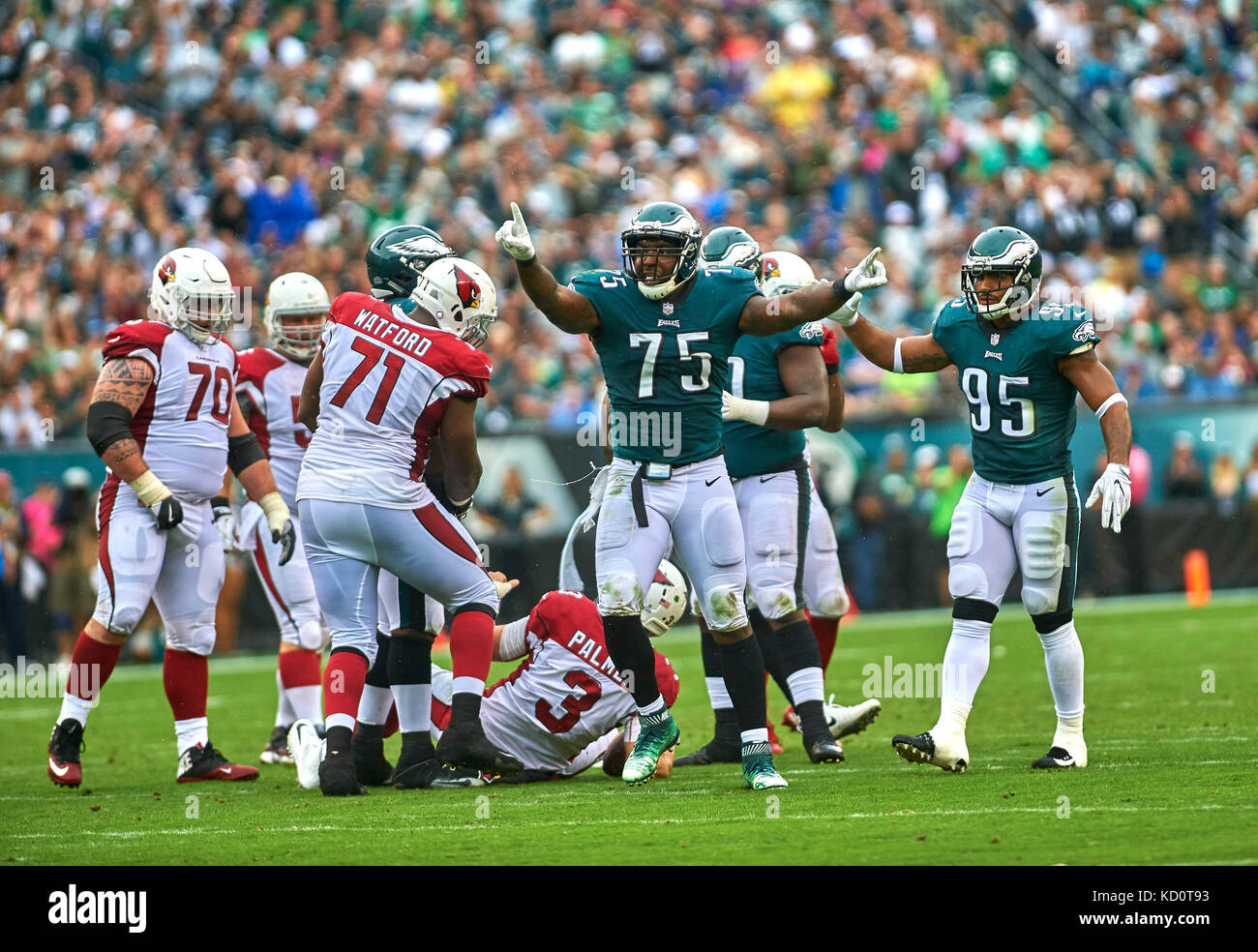 Philadelphia, Pennsylvania, USA. 8th Oct, 2017. Eagles' defensive end ...