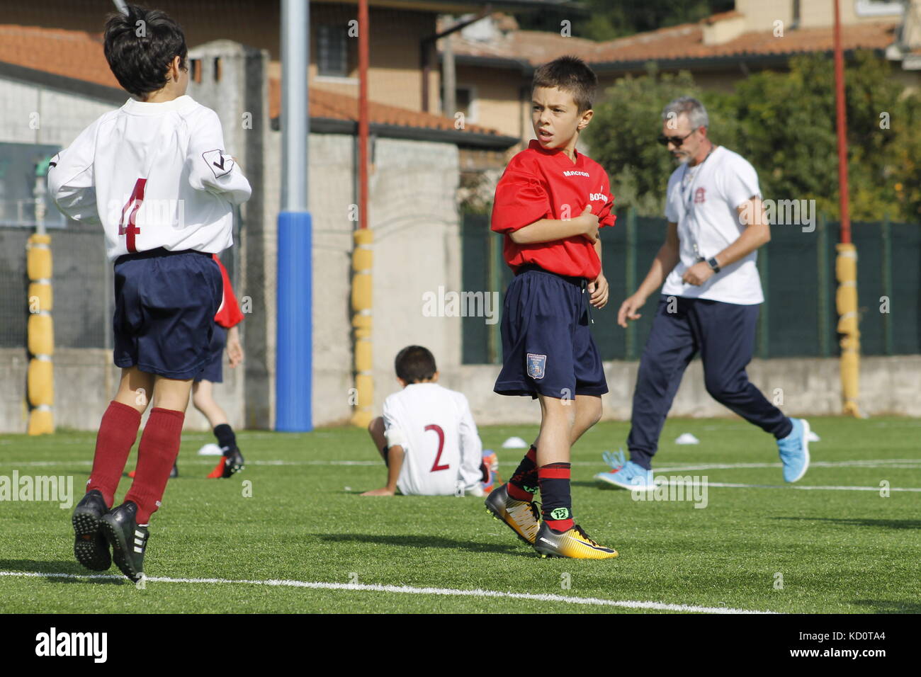 Brescia, Italy - October 07, 2017: Children playing in championship for ...