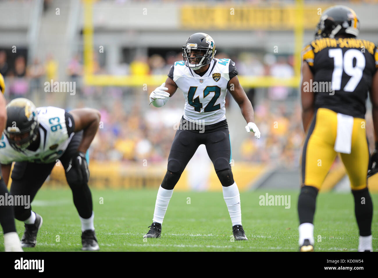 Pittsburgh, PA, USA. 8th Oct, 2017. Barry Church #42 during the ...