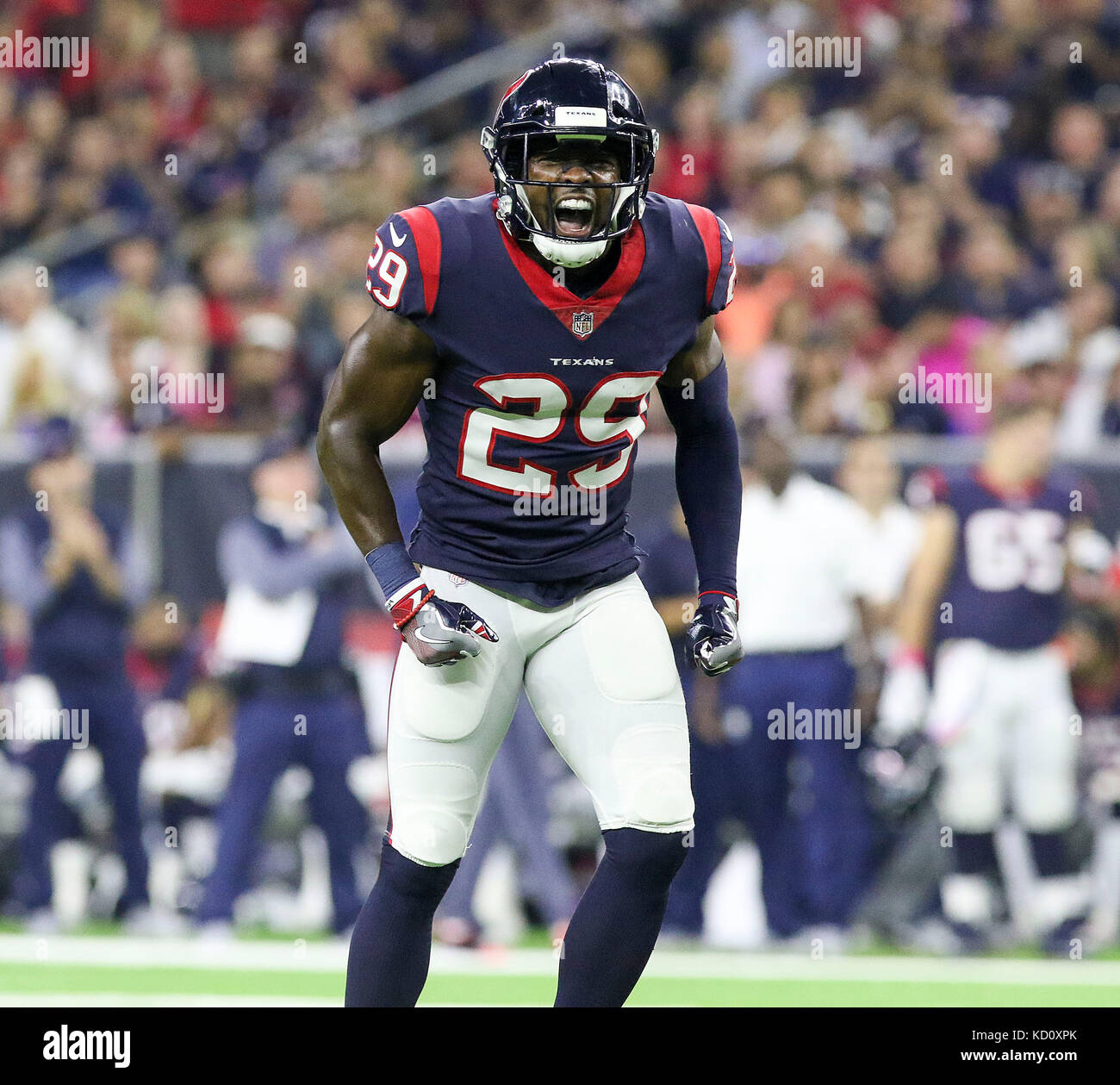 Houston, TX, USA. 8th Oct, 2017. Houston Texans free safety Andre Hal ...