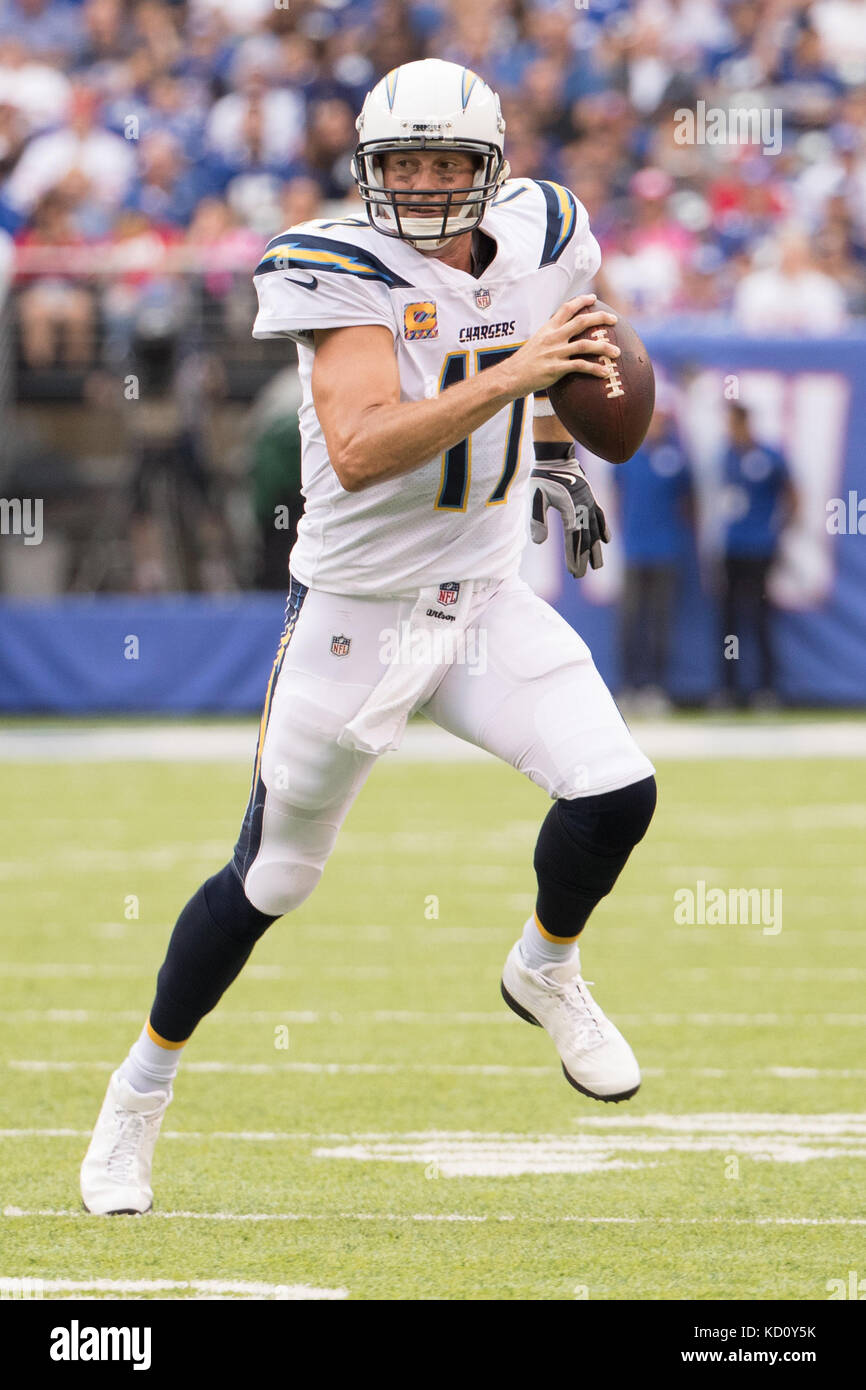 East Rutherford, New Jersey, USA. 8th Oct, 2017. Los Angeles Chargers ...