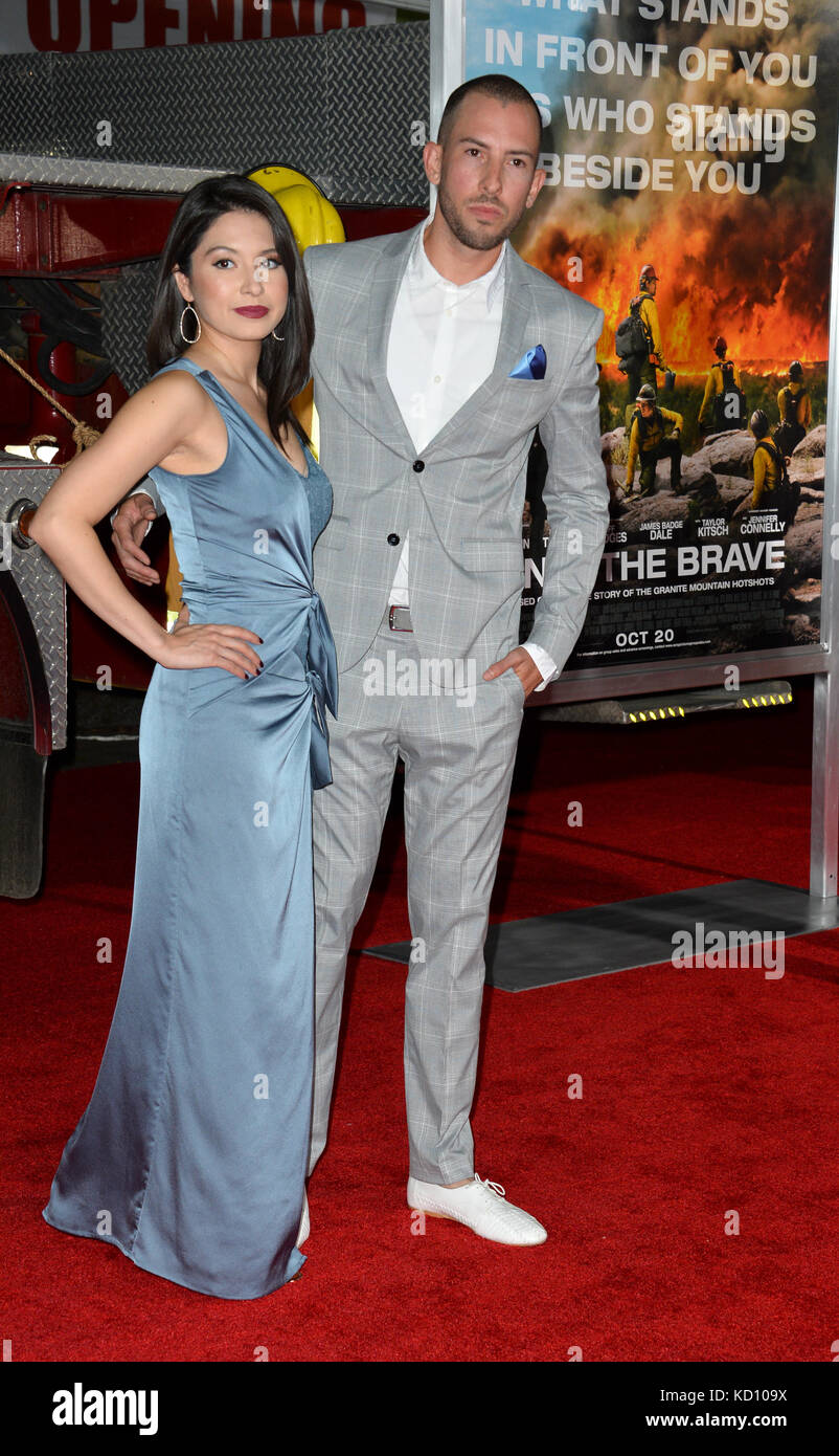 Los Angeles, USA. 8th Oct, 2017. Sam Quinn & guest at the premiere for ...