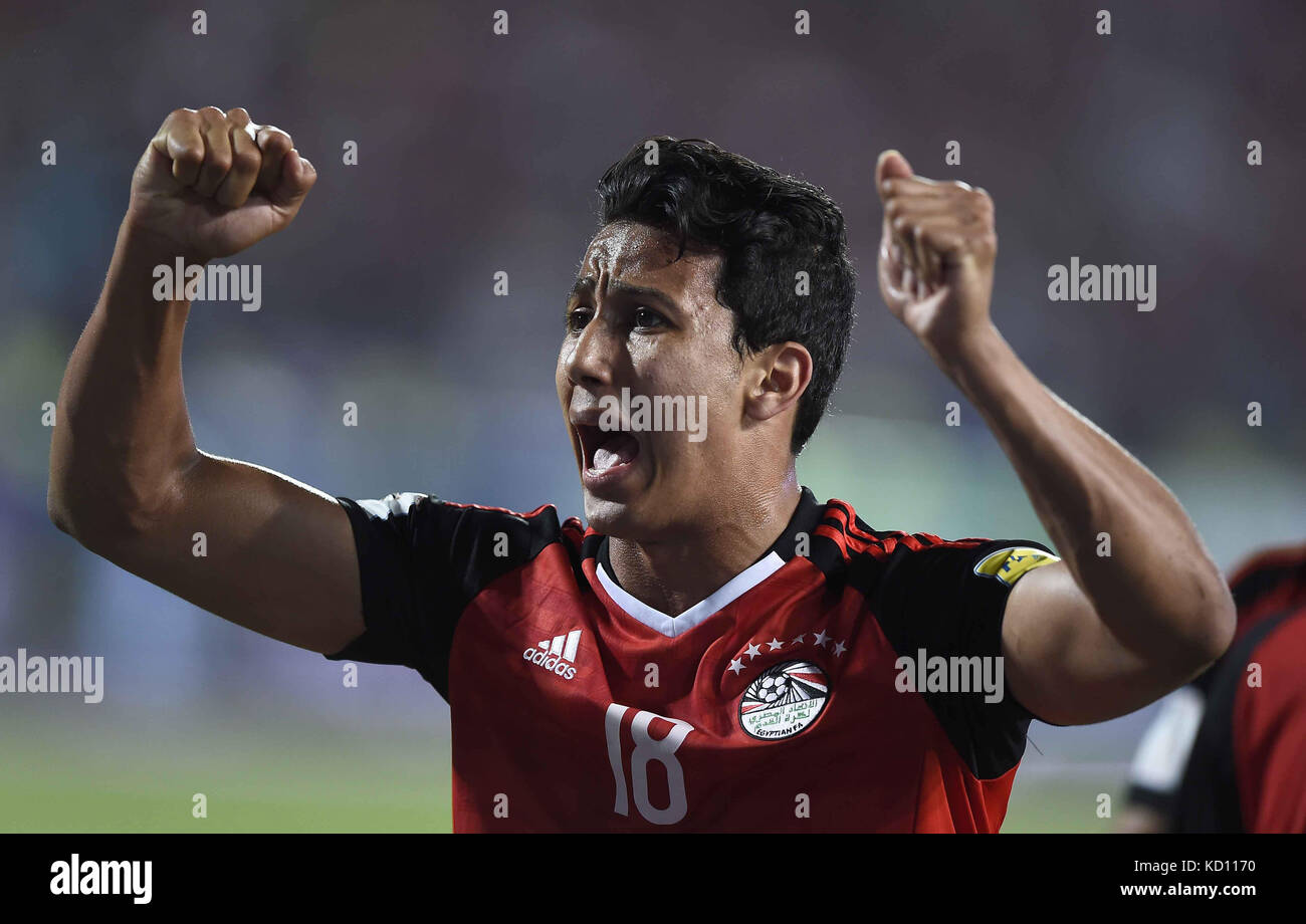October 8, 2017 - Alexandria, Alexandria, Egypt - Egypt's team players ...