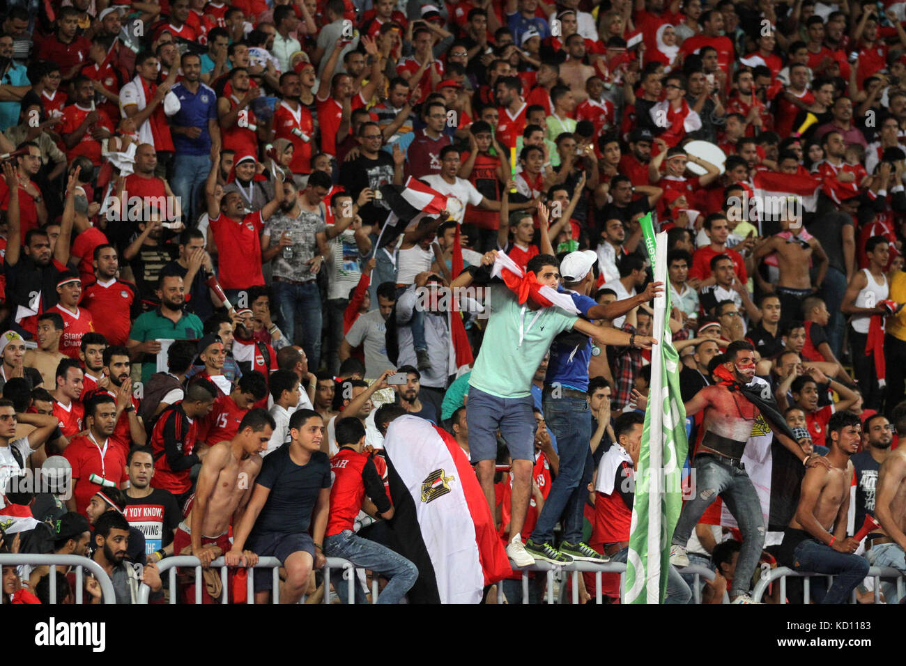 October 9, 2015 - Alexandria, Alexandria, Egypt - Supporters of Egypt ...