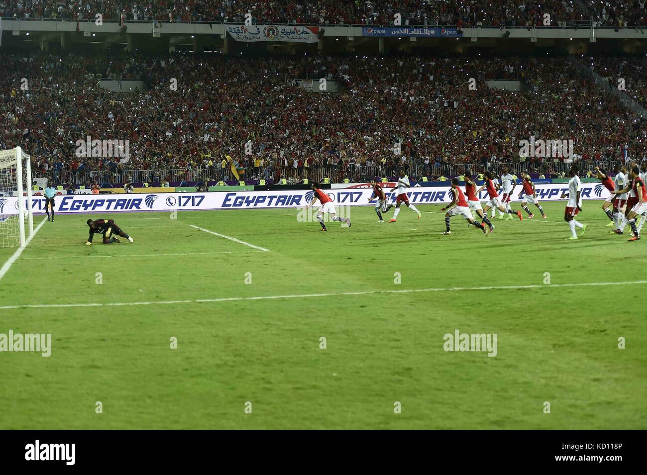 October 8, 2017 - Alexandria, Alexandria, Egypt - Egypt's team players ...
