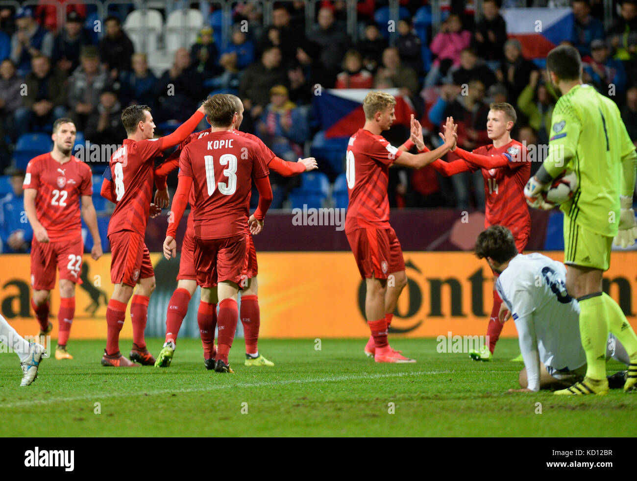 Pilsen, Czech Republic. 08th Oct, 2017. Czech National Football Team ...