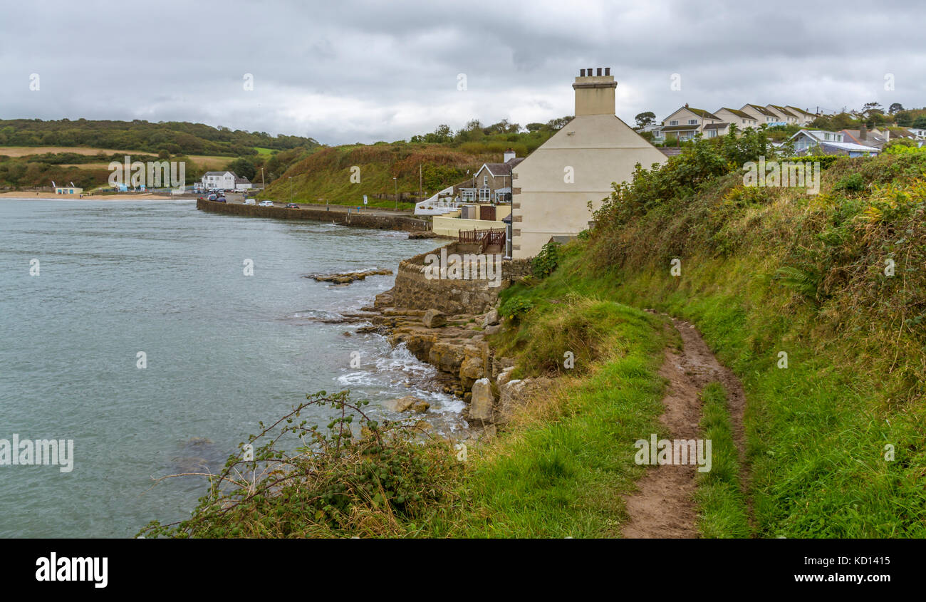 A view of Benllech from the Traeth Bychan to Benllech coastal path on ...