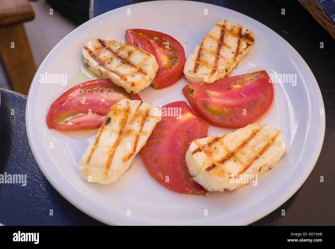cheese meal in greece Stock Photo - Alamy
