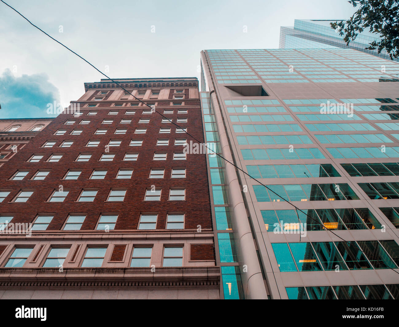 New building vs old buildings hi-res stock photography and images - Alamy