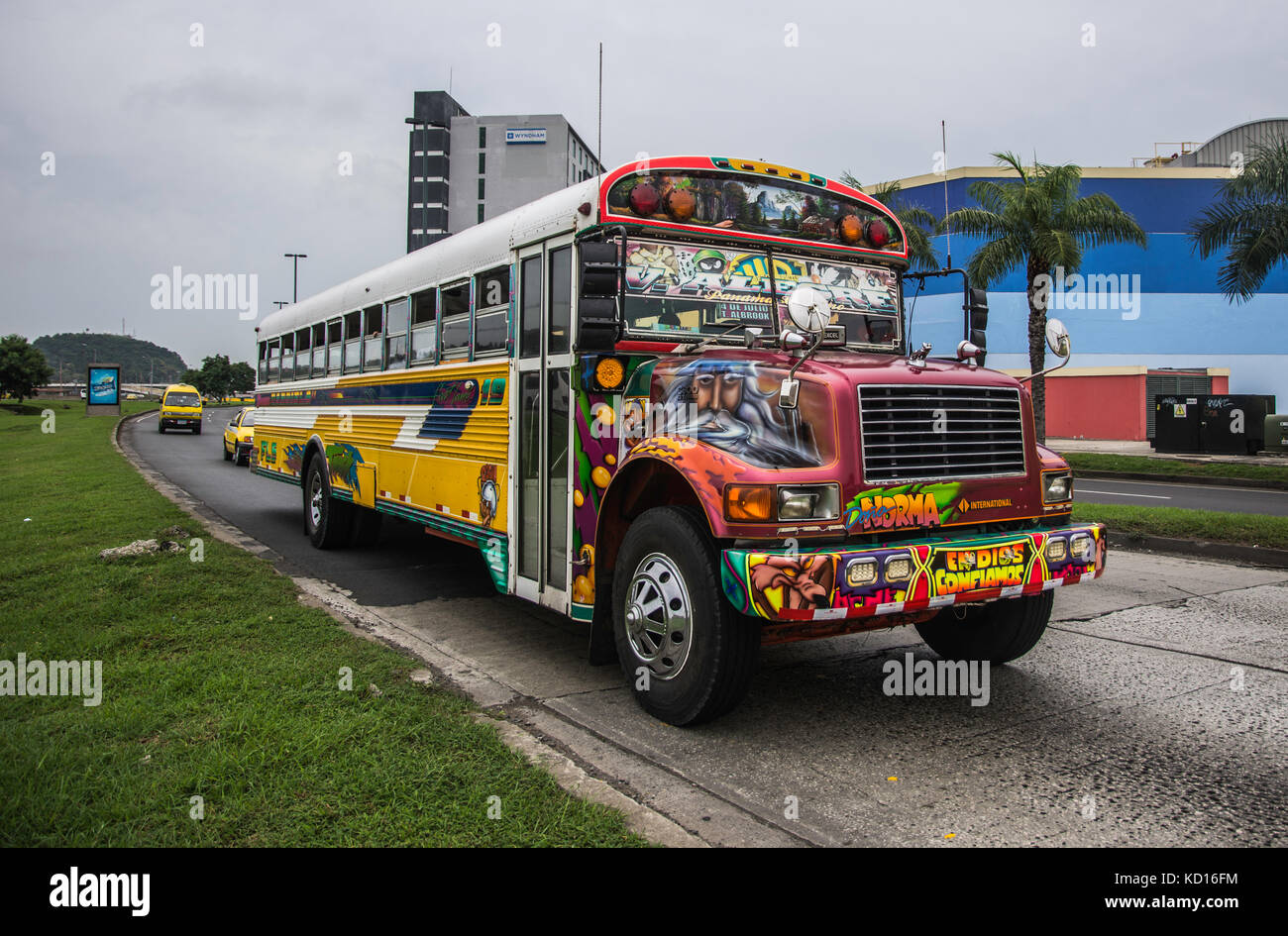 SMUG, CONCEITED, VAIN, SNOOSTY. BUS RED DEVIL DIABLO ROJO PAINTED BUS ...
