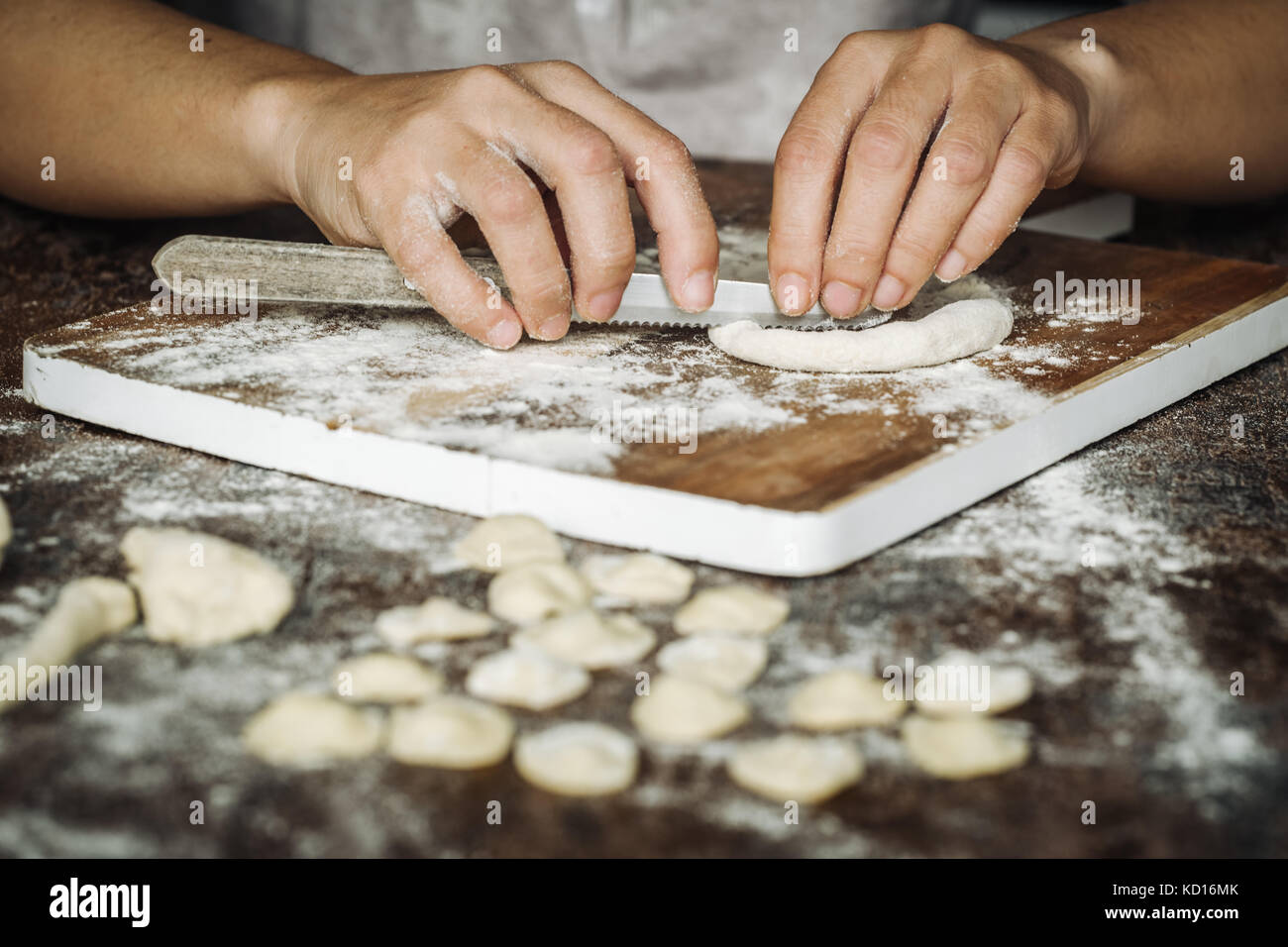 Orecchiette typical fresh pasta from hi-res stock photography and ...