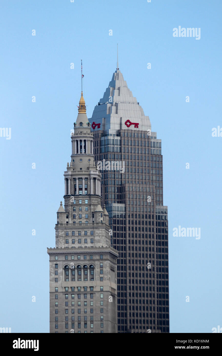Key Tower, completed in 1991 (right) and Terminal Tower, completed in ...