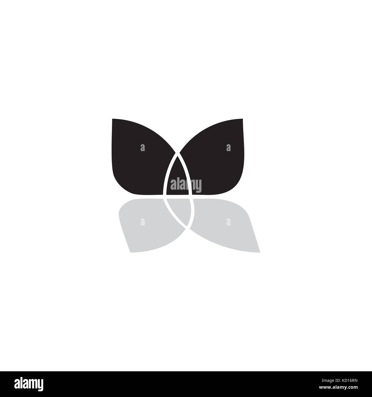 plant shape shadow logo vector Stock Vector Image & Art - Alamy