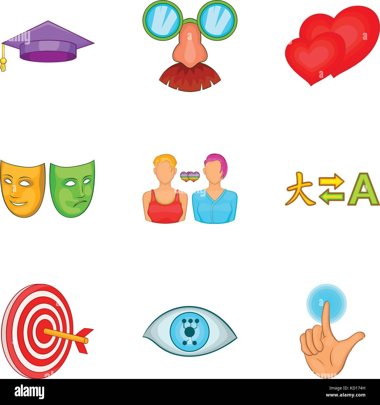 Choice icons set, cartoon style Stock Vector Image & Art - Alamy