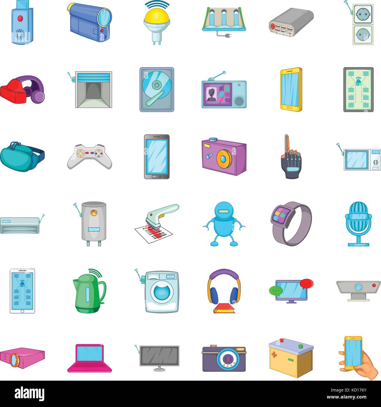 Device icons set, cartoon style Stock Vector Image & Art - Alamy