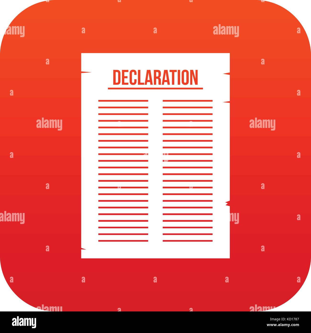 Declaration of independence icon digital red Stock Vector Image & Art ...