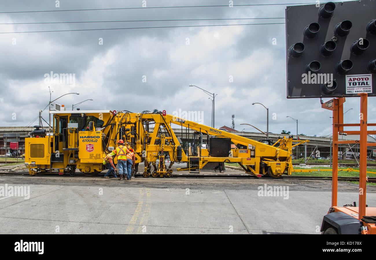 panama railway work Stock Photo - Alamy