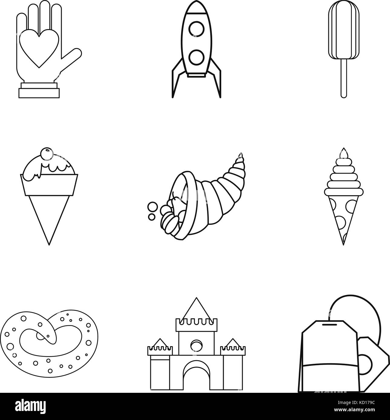 Autumn baking icons set, outline style Stock Vector Image & Art - Alamy